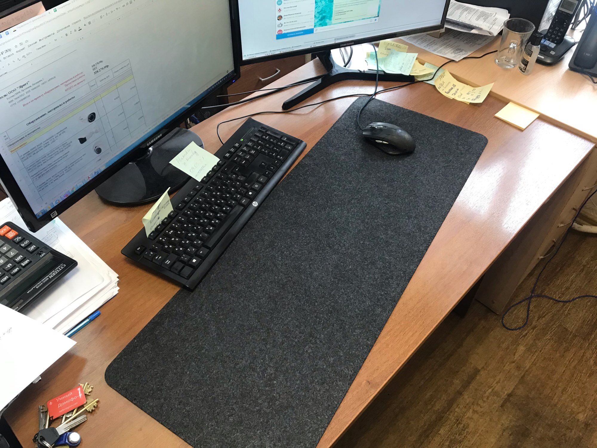Grey Desk Mat - Setupedia Store